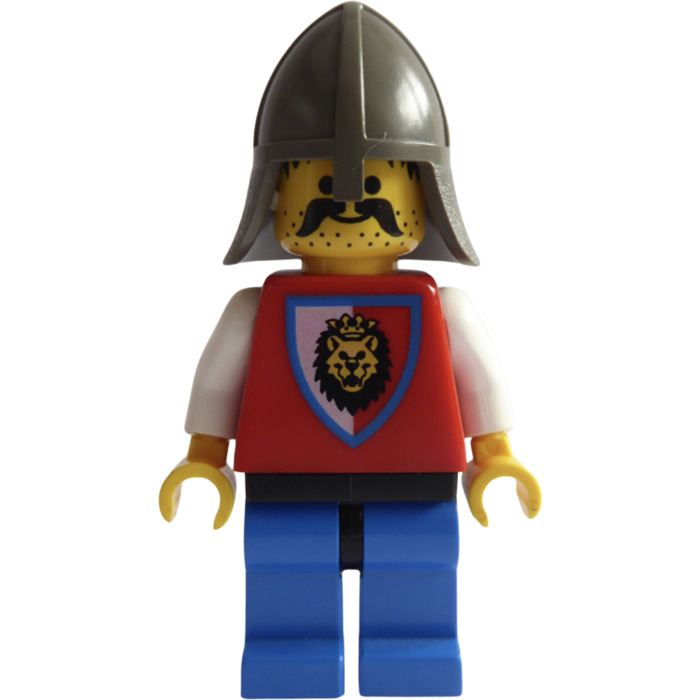 LEGO Royal Knights Soldier with Dark Gray Neck Protector Helmet ...