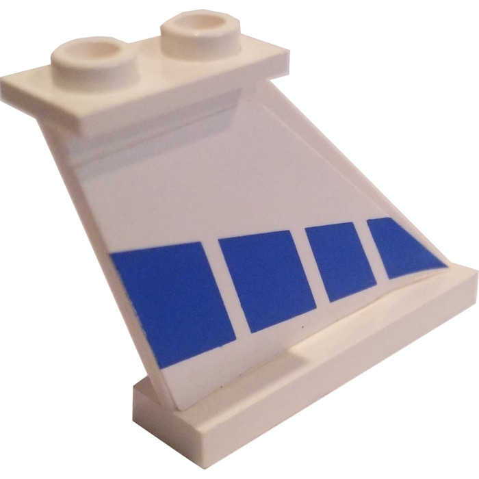 LEGO Rudder 1 x 3 x 4 with Blue Dashed Stripe (Both Sides) Sticker ...