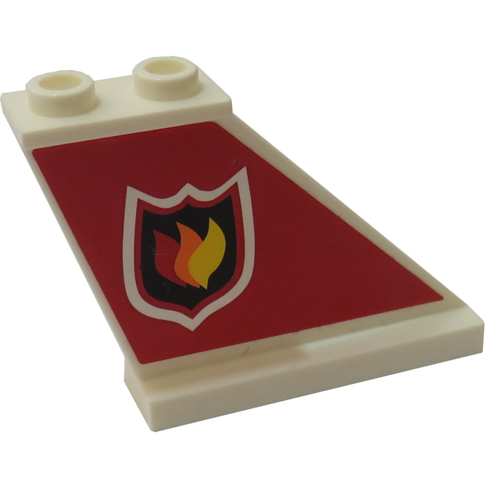 LEGO Rudder 1 x 3 x 4 with Fire Logo Right Sticker (2340) | Brick Owl ...