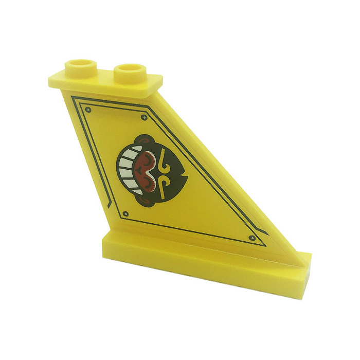 LEGO Rudder 1 x 3 x 4 with Monkey Head and Silver Dots (Left) Sticker ...