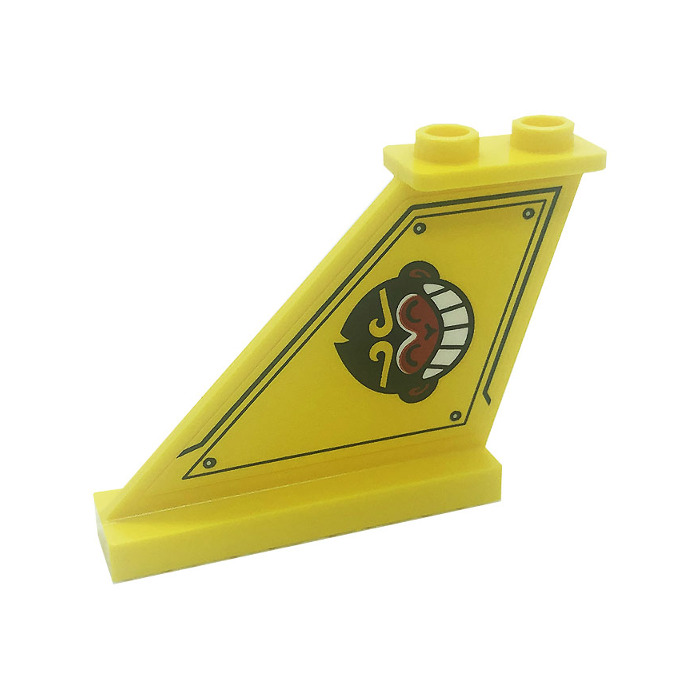 LEGO Rudder 1 x 3 x 4 with Monkey Head and Silver Dots (Right) Sticker ...