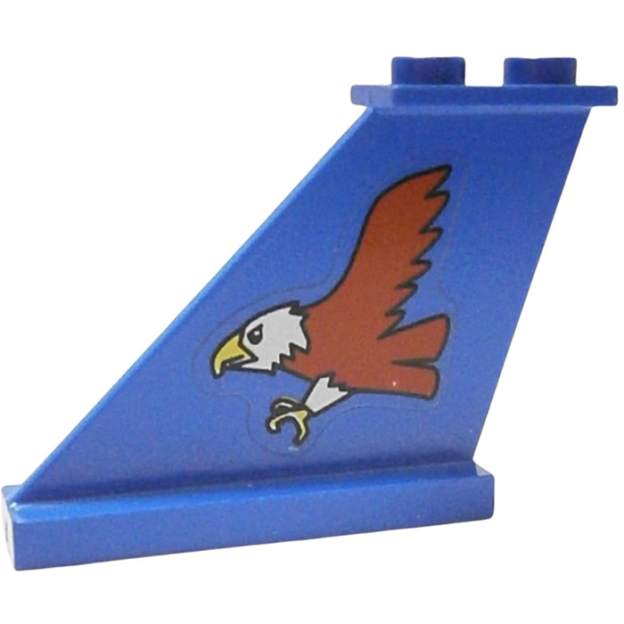 LEGO Rudder 1 x 3 x 4 with Red Eagle Pattern on Left Side Sticker (2340 ...