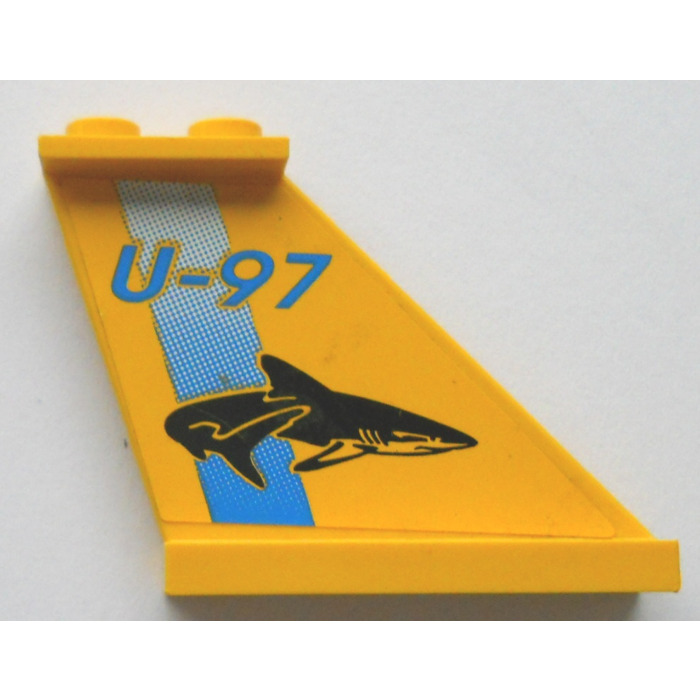 LEGO Rudder 1 x 3 x 4 with U-97 and Shark Stickers (2340) | Brick Owl ...