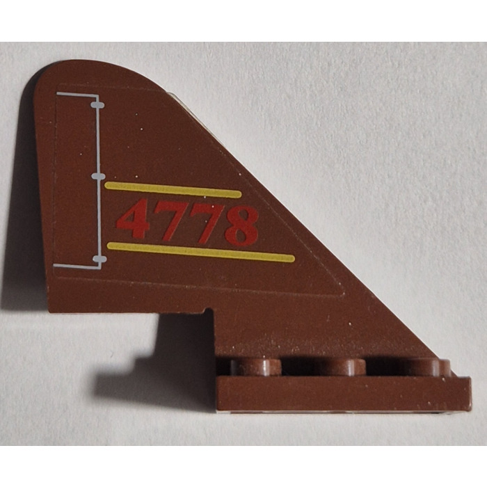 LEGO Rudder 2 x 5 x 3.7 with '4778' and Flap Sticker (3587) | Brick Owl ...