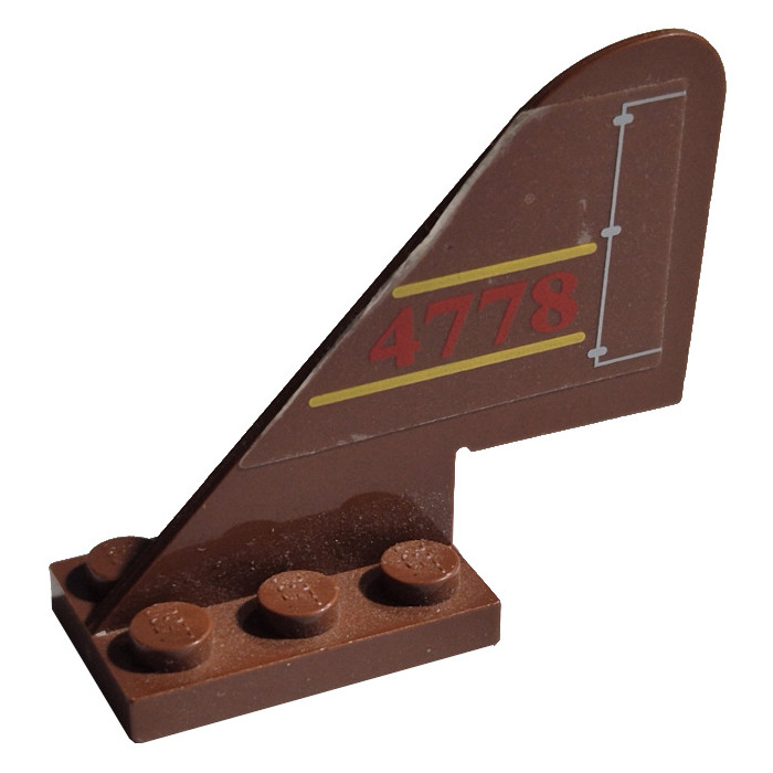 LEGO Rudder 2 x 5 x 3.7 with '4778' and Flap Sticker (3587) | Brick Owl ...