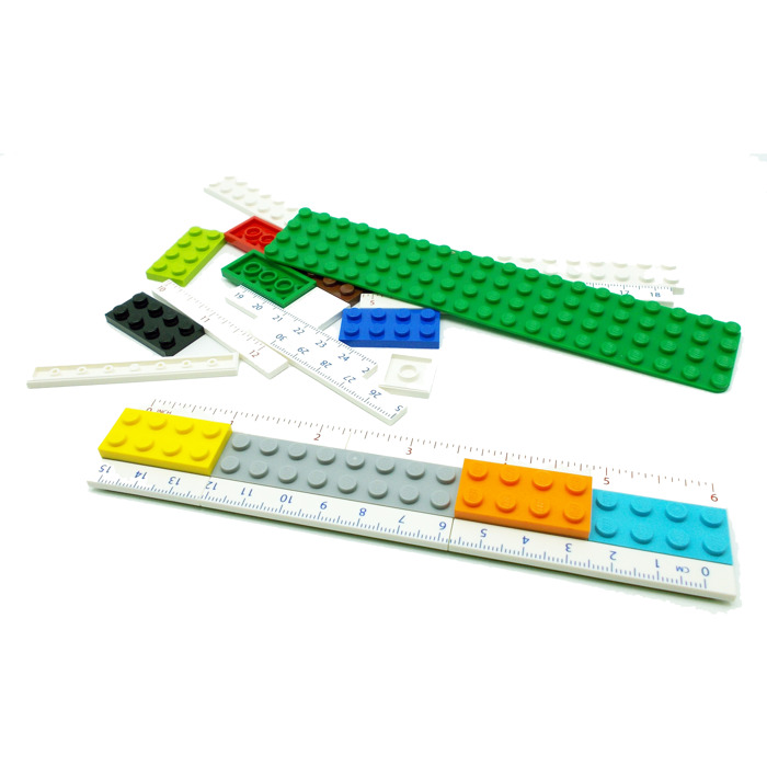 LEGO Ruler - Buildable (Green Baseplates) (5005107) | Brick Owl - LEGO ...