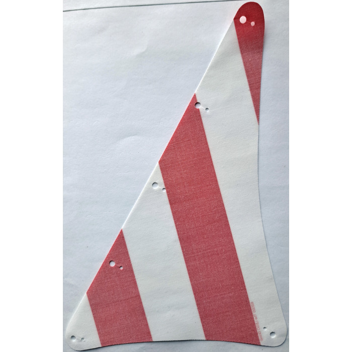 LEGO Sail 16 x 24 Triangular Spritsail with Red Thick Stripes (69265 ...