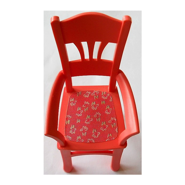 LEGO Salmon Scala Dining Table Chair with Flowers Seat Sticker (6925 ...