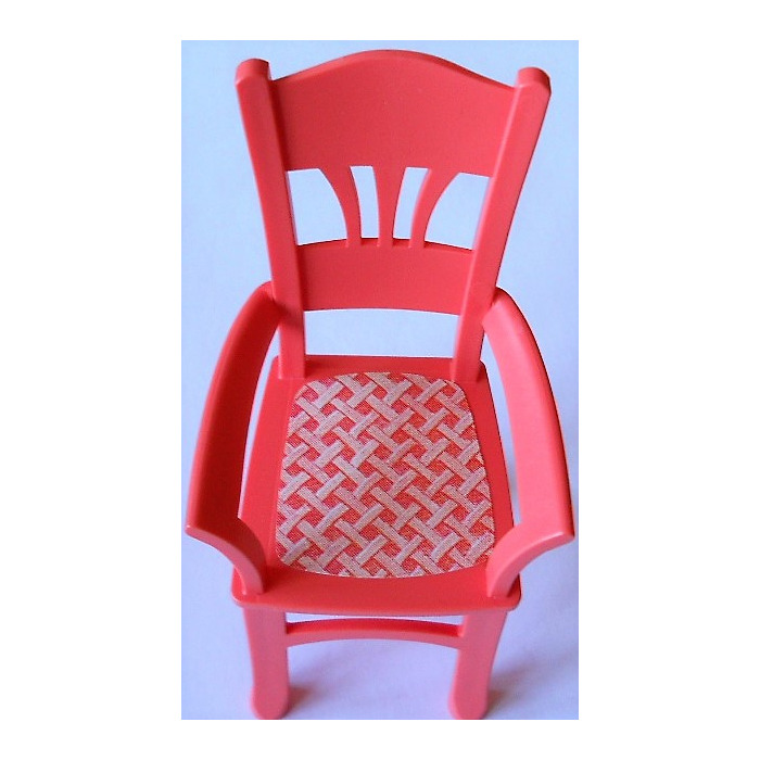 LEGO Salmon Scala Dining Table Chair with Wicker Seat Sticker (6925 ...
