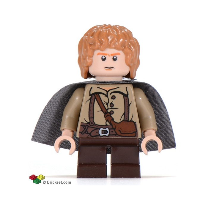 LEGO Samwise Gamgee with Dark Tan Shirt and Gray Cape Minifigure ...