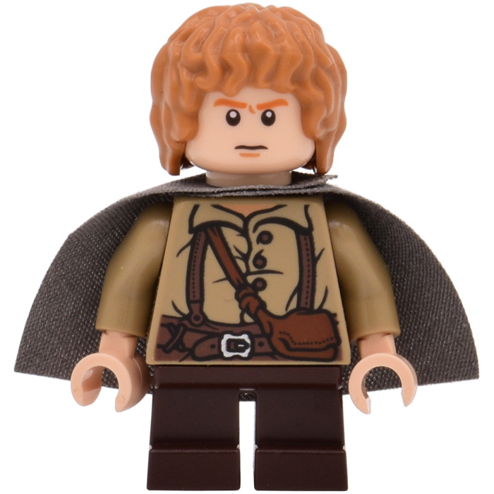 LEGO Samwise Gamgee with Dark Tan Shirt and Gray Cape Minifigure ...