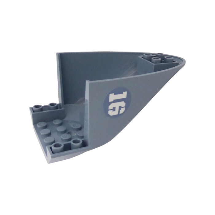 LEGO Sand Blue Airplane Tail 6 x 10 x 4 Bottom with "16" Stickers ...