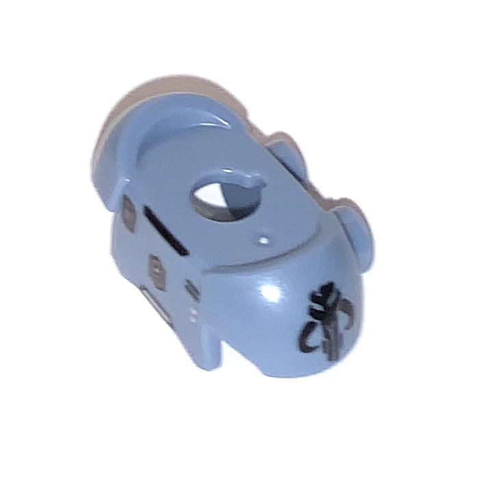 LEGO Sand Blue Armor with Curved Shoulder Pads with Black Mandalorian ...