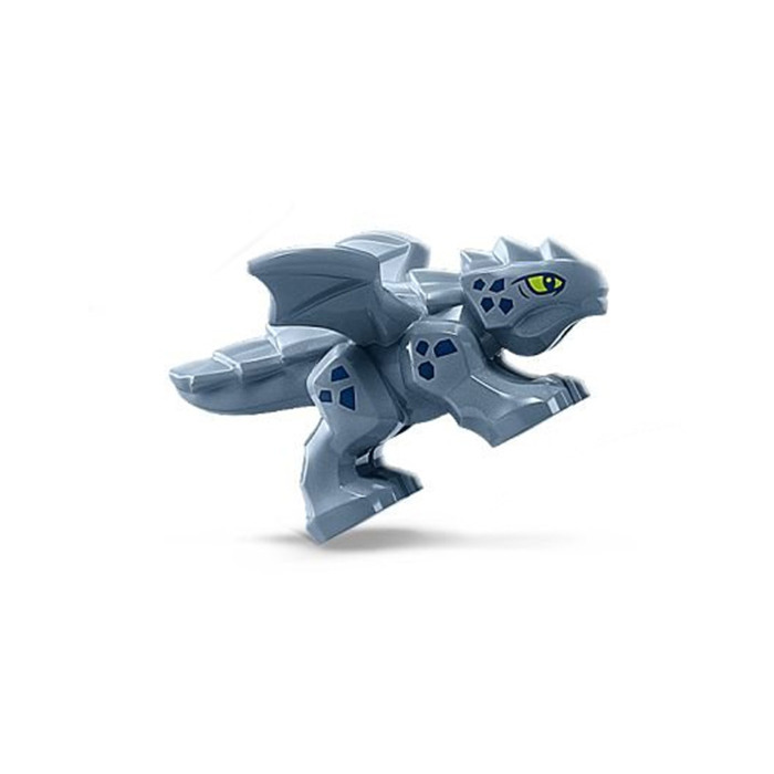 LEGO Sand Blue Baby Dragon with Open Wings with Dark Blue Scales ...