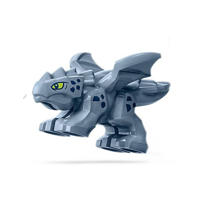 LEGO Sand Blue Baby Dragon with Open Wings with Dark Blue Scales ...