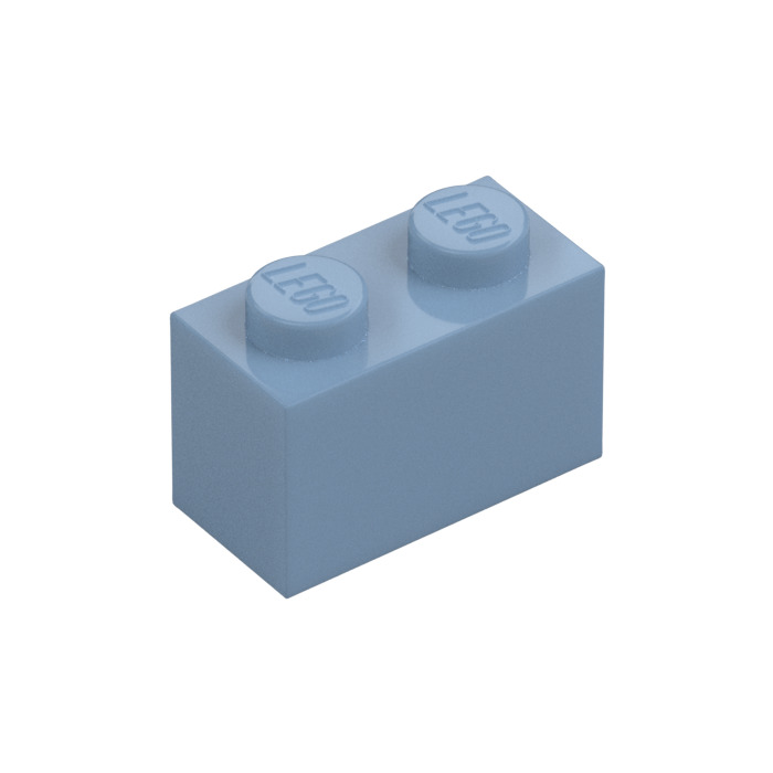 LEGO Sand Blue Brick 1 x 2 with 1 Stud on Side (7133 / 86876) | Brick ...