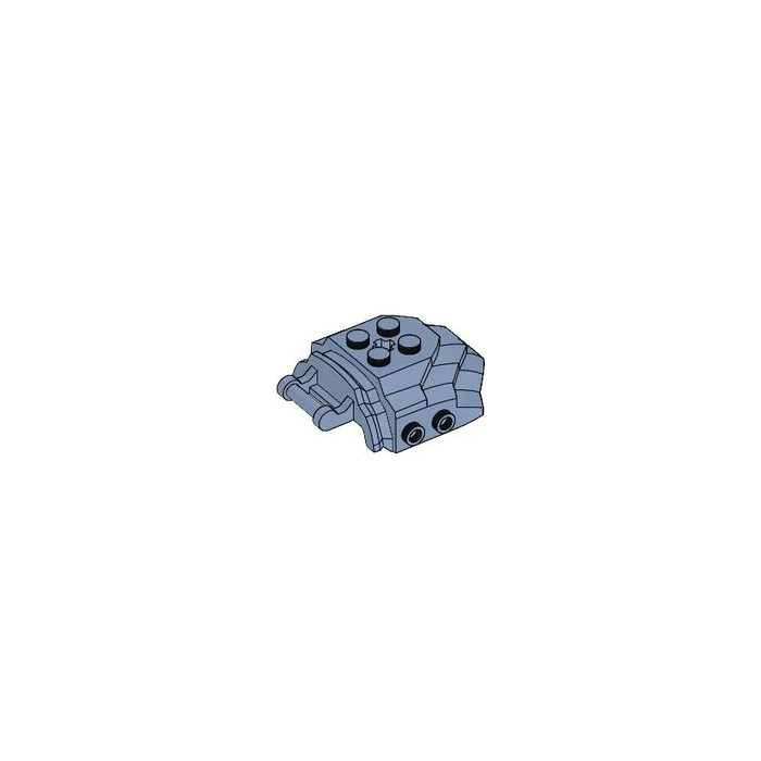 LEGO Sand Blue Cockpit Front with Bar Handle and Studs on Sides (4986 ...