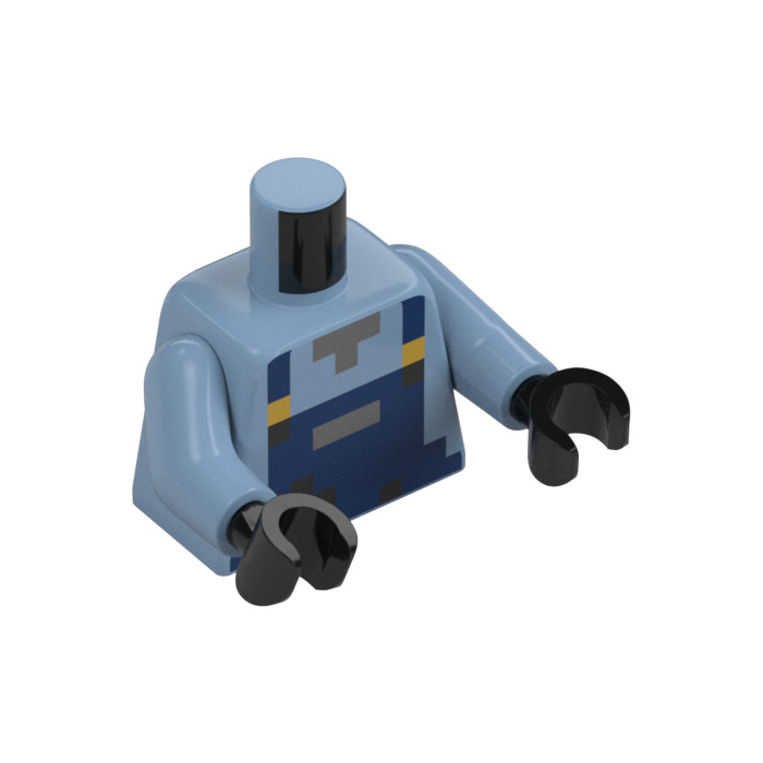 LEGO Miner with Dark Blue Overalls Minifig Torso (973) | Brick Owl ...