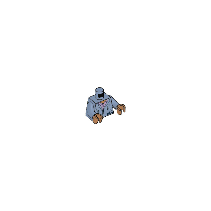 LEGO Sand Blue Simon Masrani with Sand Blue Outfit Minifig Torso (973 / ...