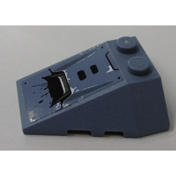 LEGO Wedge 4 x 4 Triple with Vent ans Splatters Right Sticker with Stud ...