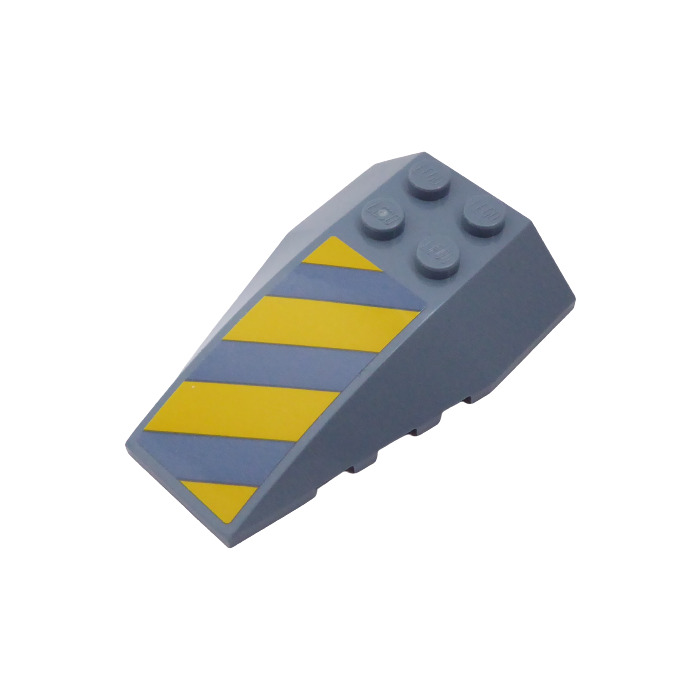 LEGO Sand Blue Wedge 6 x 4 Triple Curved with Sand Blue and Yellow ...