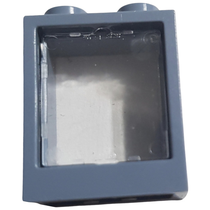 LEGO Sand Blue Window 1 x 2 x 2 without Sill with Transparent Glass ...
