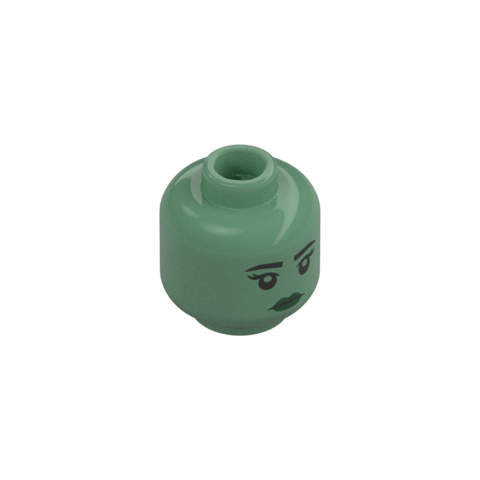 LEGO Sand Green Black Pearl Figurehead Minifigure Head (3274) | Brick ...