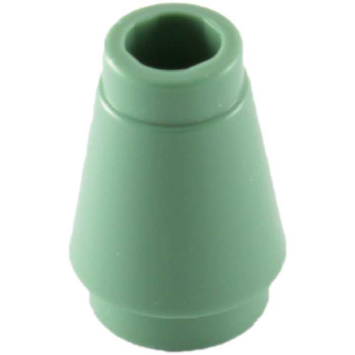 LEGO Sand Green Cone 1 x 1 with Top Groove (4589) | Brick Owl