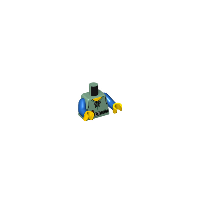 LEGO Sand Green Farmer Minifig Torso (973 / 76382) | Brick Owl - LEGO ...