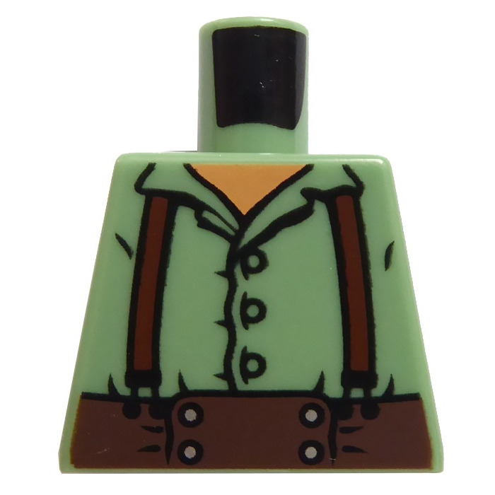 LEGO Sand Green Frodo Baggins with Sand Green Shirt Torso without Arms ...