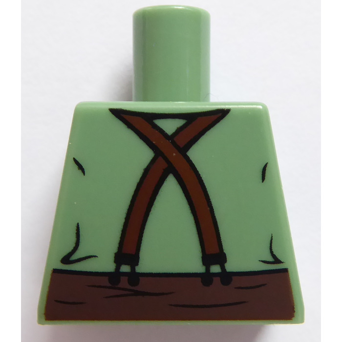 LEGO Sand Green Frodo Baggins with Sand Green Shirt Torso without Arms ...