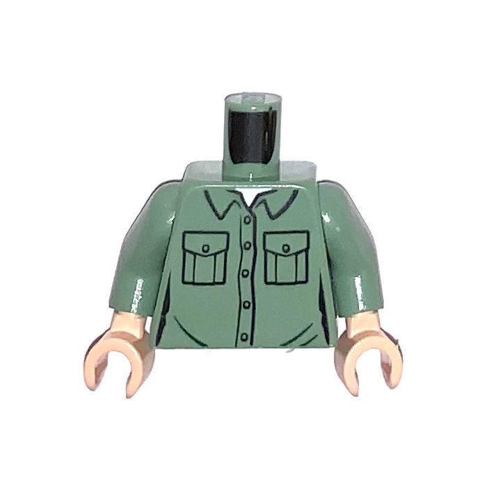 LEGO Sand Green Jane Goodall Minifig Torso (76382) | Brick Owl - LEGO ...