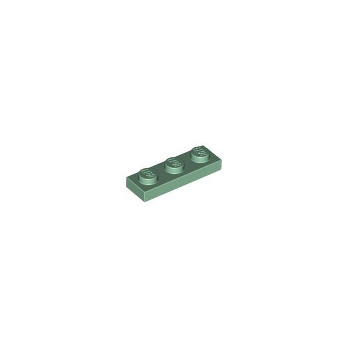 LEGO Sand Green Plate 1 x 3 (3623) | Brick Owl - LEGO Marketplace