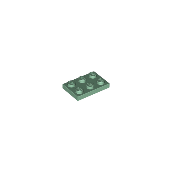 LEGO Sand Green Plate 2 x 3 (3021) | Brick Owl - LEGO Marketplace