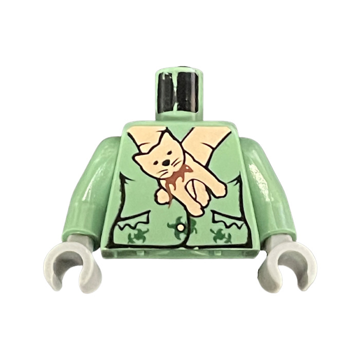 LEGO Professor Snape Boggart Torso with Cat Pattern with Sand Green ...