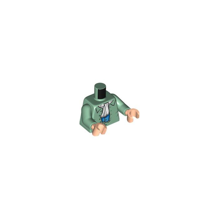 LEGO Sand Green Sir Isaac Newton Minifig Torso (973 / 76382) | Brick ...