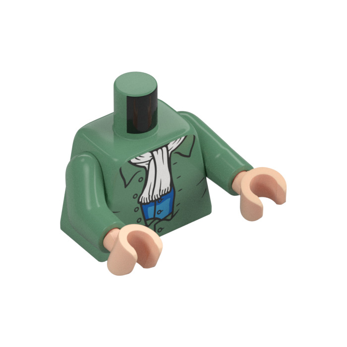 LEGO Sand Green Sir Isaac Newton Minifig Torso (973 / 76382) | Brick ...