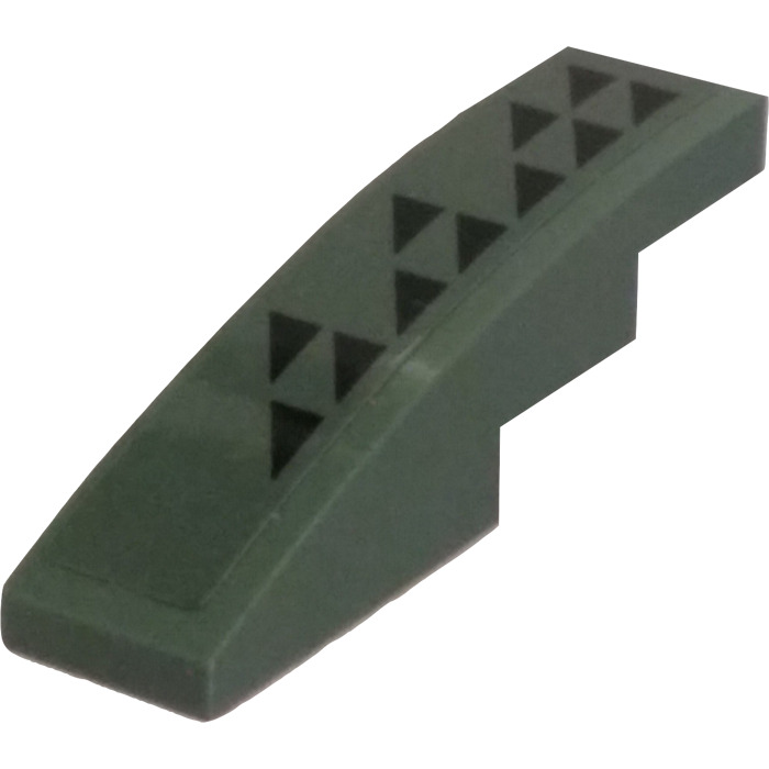 LEGO Slope 1 x 4 Curved with Mech Dragon Green Triangles (Right ...