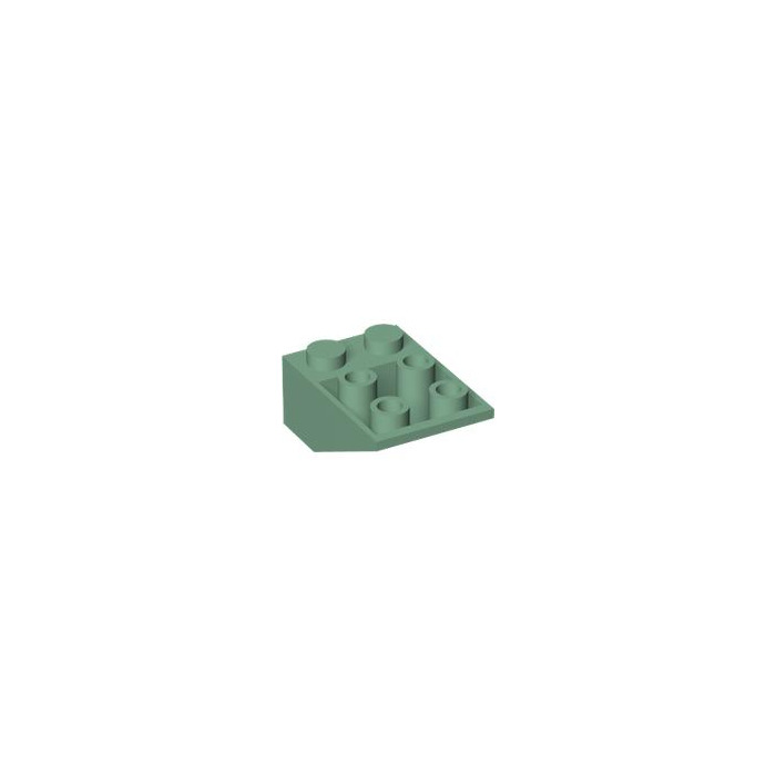 LEGO Sand Green Slope 2 x 3 (25°) Inverted with Connections between ...