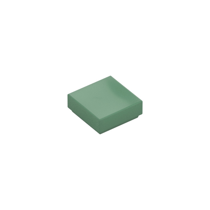 LEGO Sand Green Tile 1 x 1 with Groove (3070 / 113480) | Brick Owl