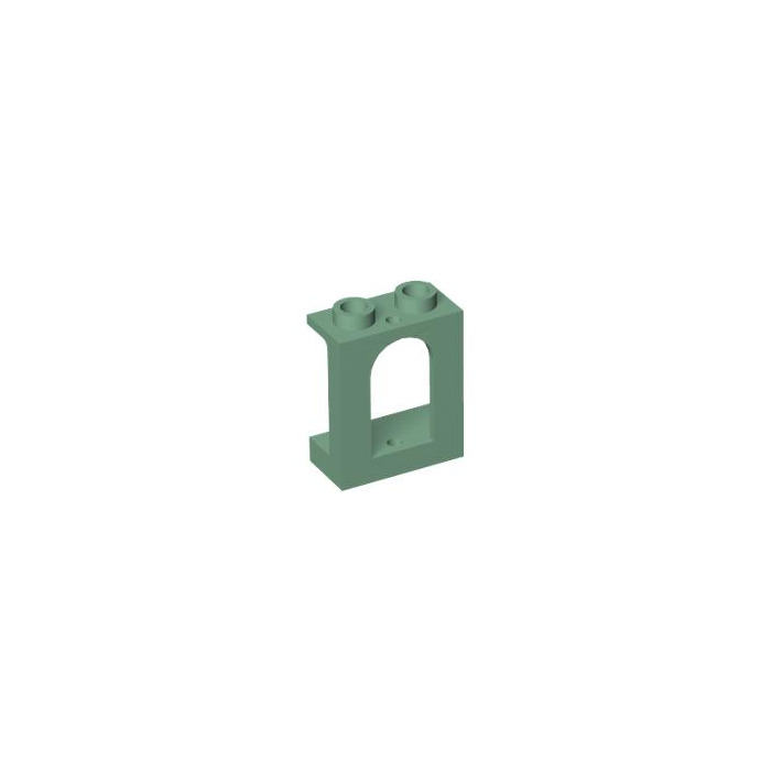 LEGO Sand Green Window Frame 1 x 2 x 2 with Arched Opening (90195 ...