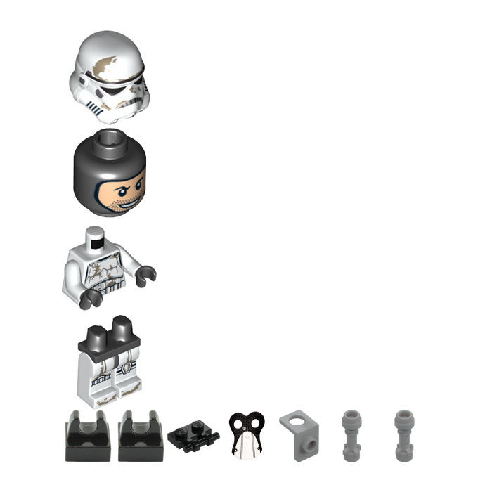 LEGO Sandtrooper with White Pauldron and Balaclava Head Minifigure ...