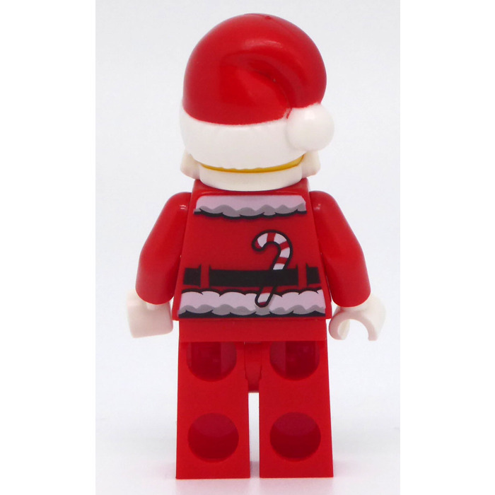 LEGO Santa with Candy Cane Fur Jacket (Glasses) Minifigure | Brick Owl