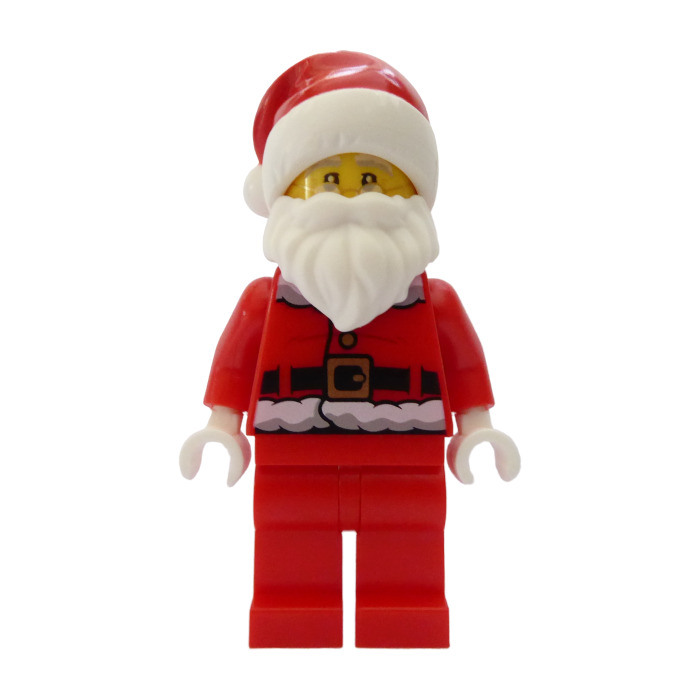 LEGO Santa with Candy Cane Fur Jacket (Glasses) Minifigure | Brick Owl