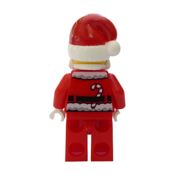 LEGO Santa with Candy Cane Fur Jacket (Open Mouth) Minifigure | Brick Owl