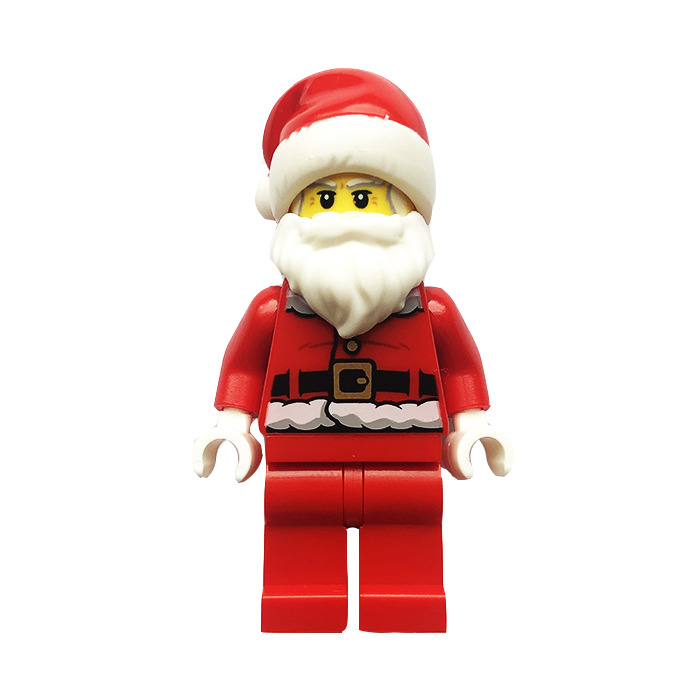 LEGO Santa with Candy Cane Fur Jacket (Thick Moustache) Minifigure ...