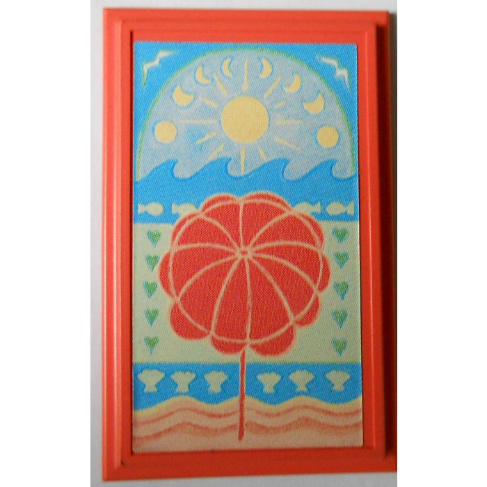 LEGO Scala Wall Panel 6 x 10 with Parasol and Sun Sticker (6953 ...