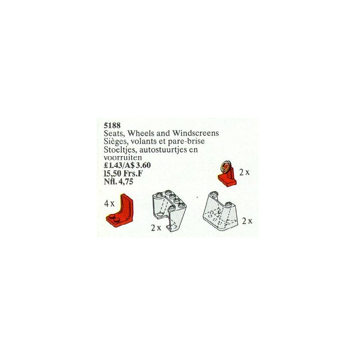 LEGO Seats, Steering Wheels and Windscreens Set 5188 | Brick Owl - LEGO ...