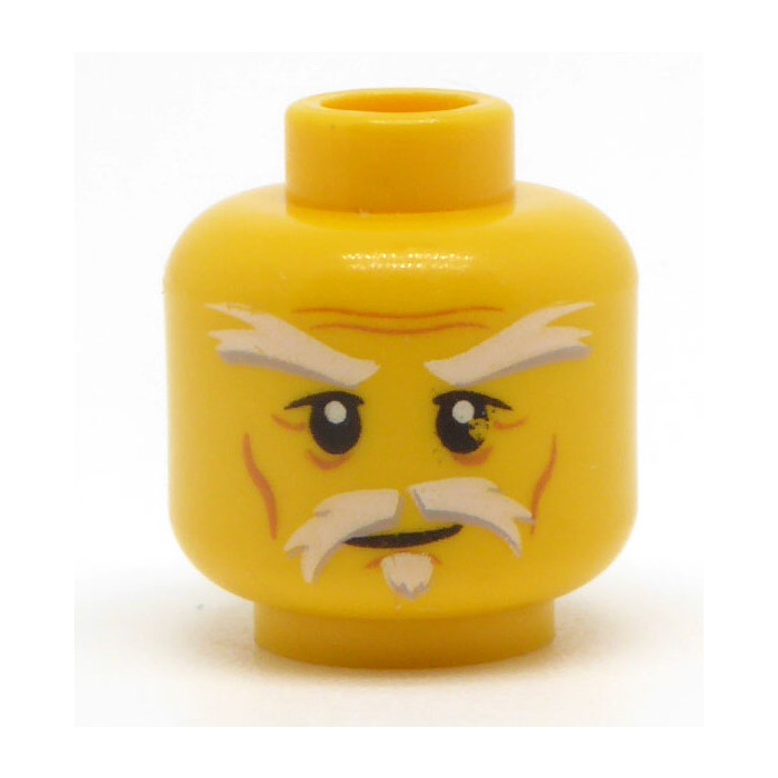 LEGO Sensei Wu - tan and gold robes Minifigure Head (3626 / 20619 ...