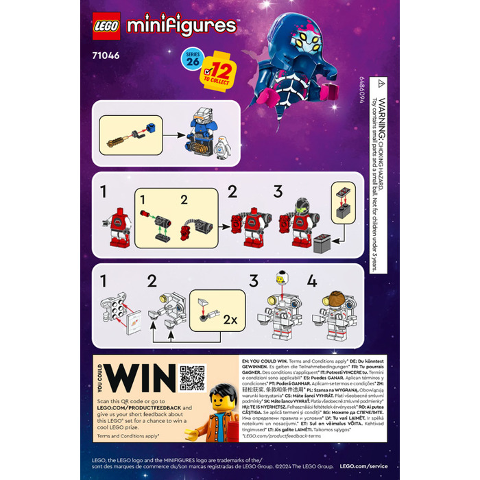 LEGO Series 26 Space Collectable Minifigures Random Pack Set 71046-0 ...